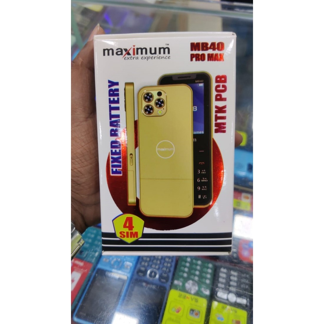 Buy Best Maximum MB40 Pro Max Feature Phone 4 Sim Price in Bangladesh - KINBO SHOP BD